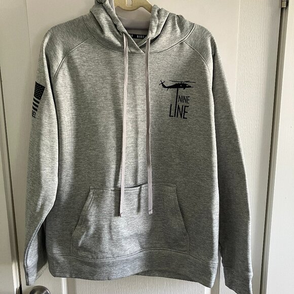 Nine Line | Shirts | Nine Line Apparel Gray Hoodie Sweatshirt Mens Size ...